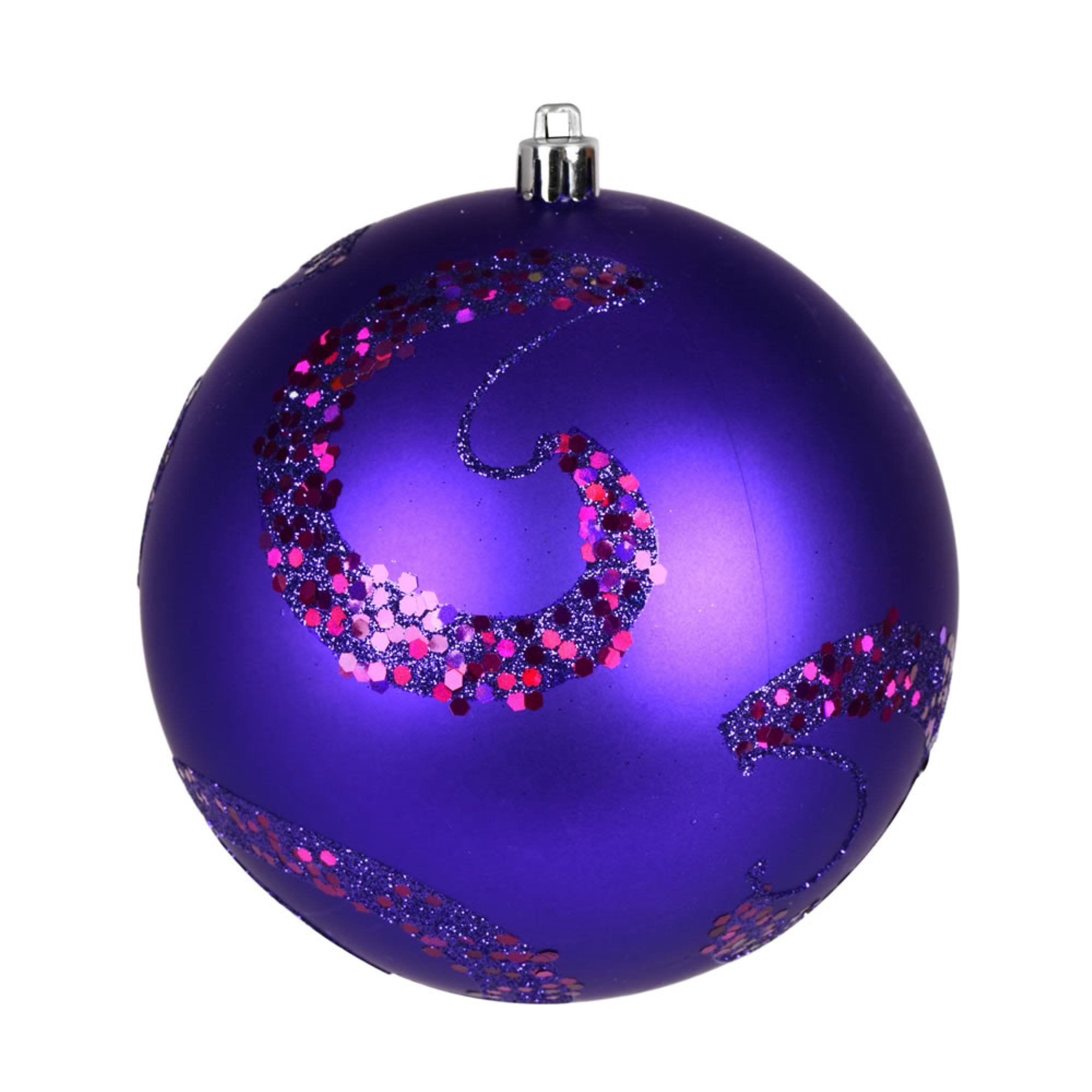 The Holiday Aisle® Matte Sequin Swirl Ball Ornament & Reviews | Wayfair