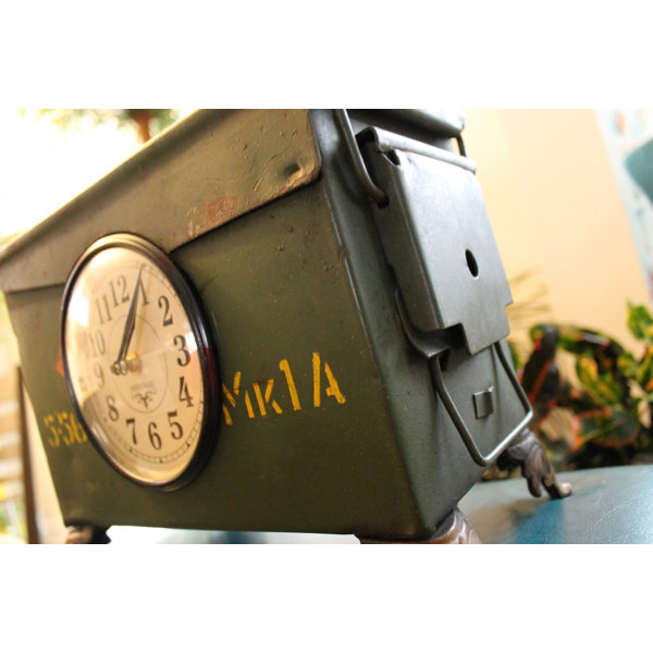 Williston Forge Table Army Toolbox Clock | Wayfair