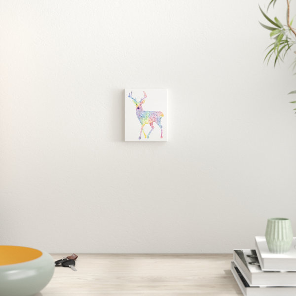 East Urban Home Floral Stag - Graphic Art | Wayfair.co.uk
