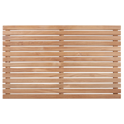 Rebrilliant Angelina Teak & Wood Shower Mat with Non-Slip Backing ...