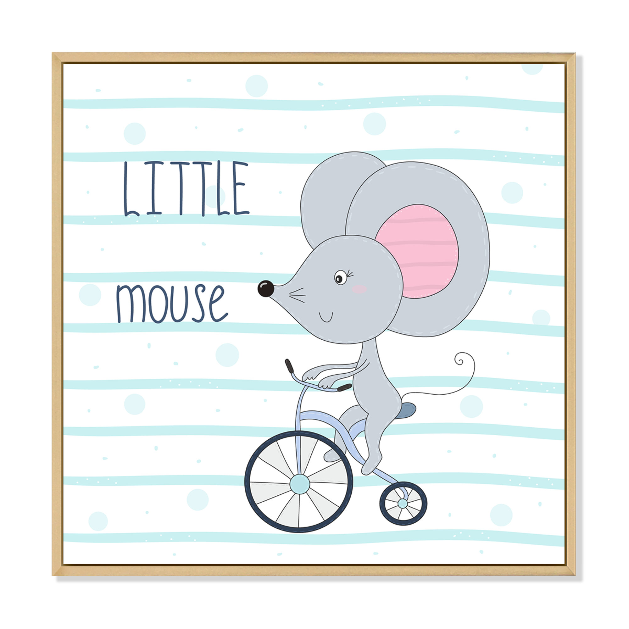 Zoomie Kids Cute Little Mouse Riding A Bike - on | Wayfair