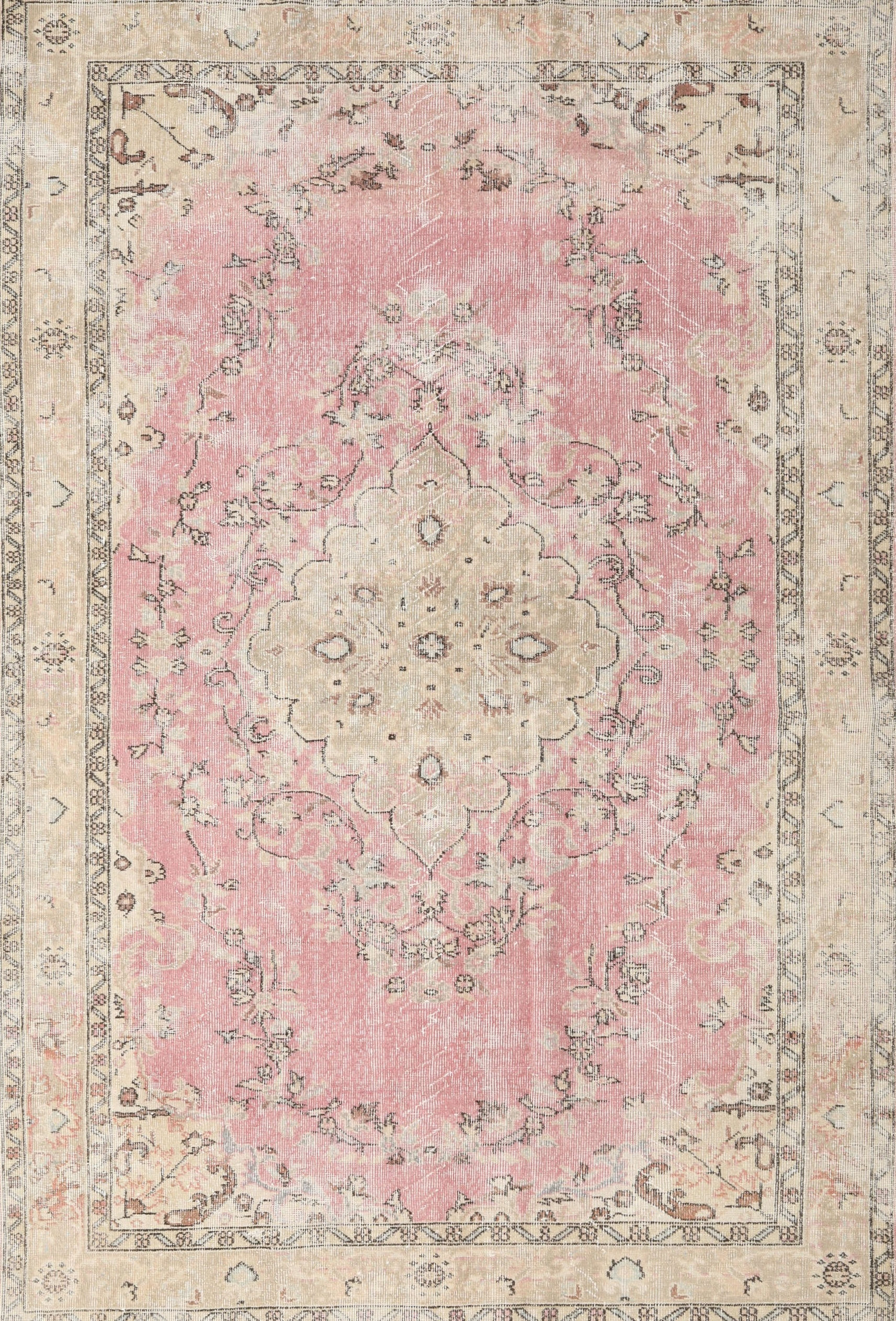 Bungalow Rose Aykeg Beige/Brown/Pink Rug | Wayfair