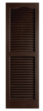 Alpha Shutters Cathedral Top Standard Open Louver Shutters Pair ...