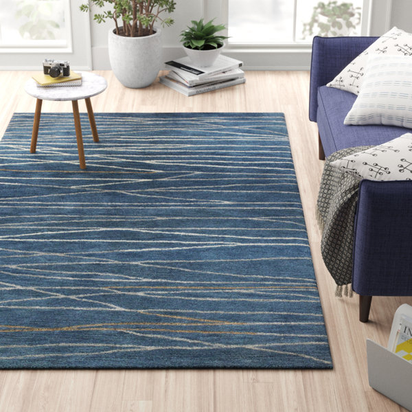 Zipcode Design™ Soleia Handmade Hand Tufted Azure Rug & Reviews | Wayfair