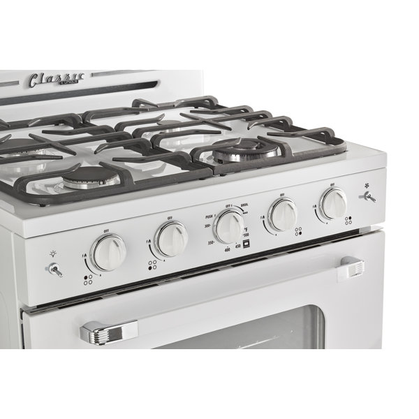 Unique Classic Retro 30" 4 burner 3.9 cu. ft. Freestanding Gas Range ...