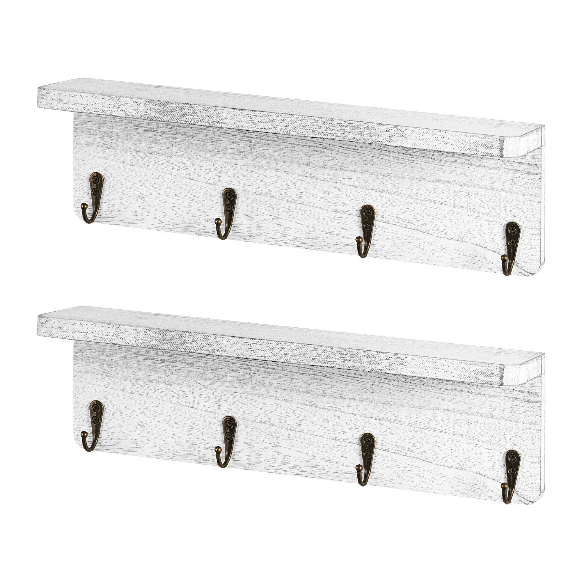 Gracie Oaks Mitruta 16.3'' Wide 4 - Hook Wall Mounted Coat Rack in ...