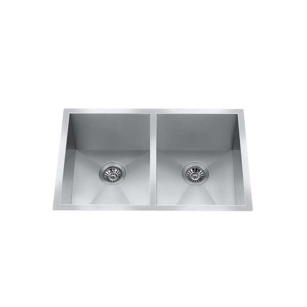 Craftx 19'' W Double Bowl Stainless Steel Undermount Kitchen Sink ...