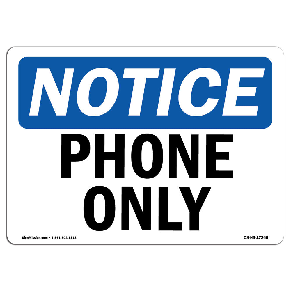 SignMission Phone Only Sign | Wayfair