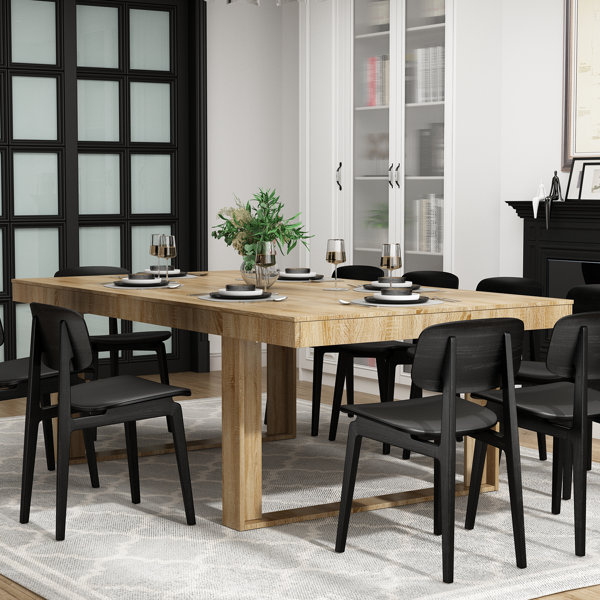Latitude Run® Rectangular Wood Grain Dining Table & Reviews | Wayfair