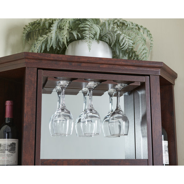 Three Posts™ Lowenstein Rotating Lazy Susan Spinning Wine Bar Cabinet ...