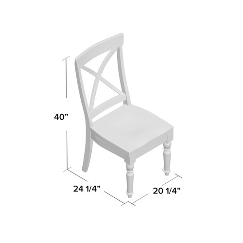 Kelly Clarkson Home Colombes Solid Wood Cross Back Side Chair & Reviews ...
