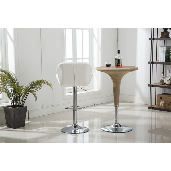 Wrought Studio Ferrer Swivel Adjustable Height Bar Stool & Reviews ...