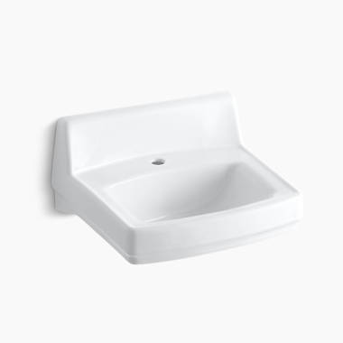 Kohler Greenwich Ceramic 21" Wall Mount Bathroom Sink with Overflow ...