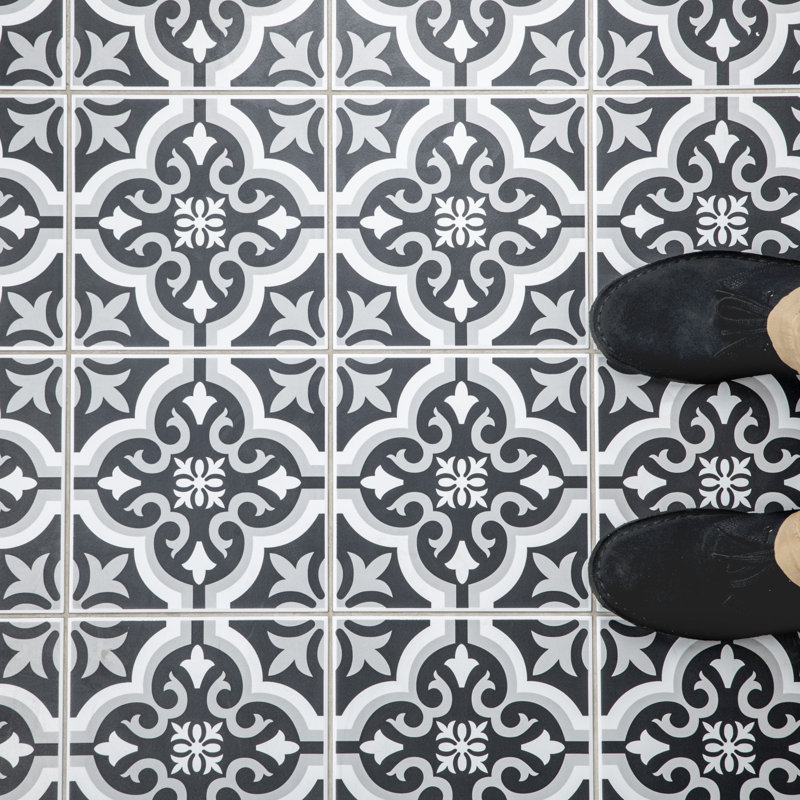 Merola Tile Dosbraga 8" x 8" Ceramic Patterned Wall & Floor Tile ...