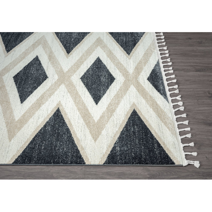 Union Rustic Galey Performance Gray/Cream Rug | Wayfair
