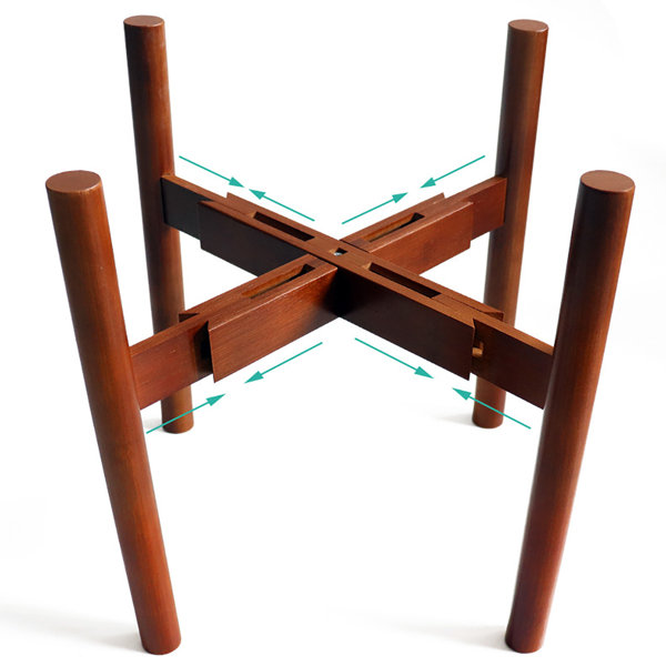 Ebern Designs Bethene Free Form Corner Solid Wood Plant Stand - Wayfair ...