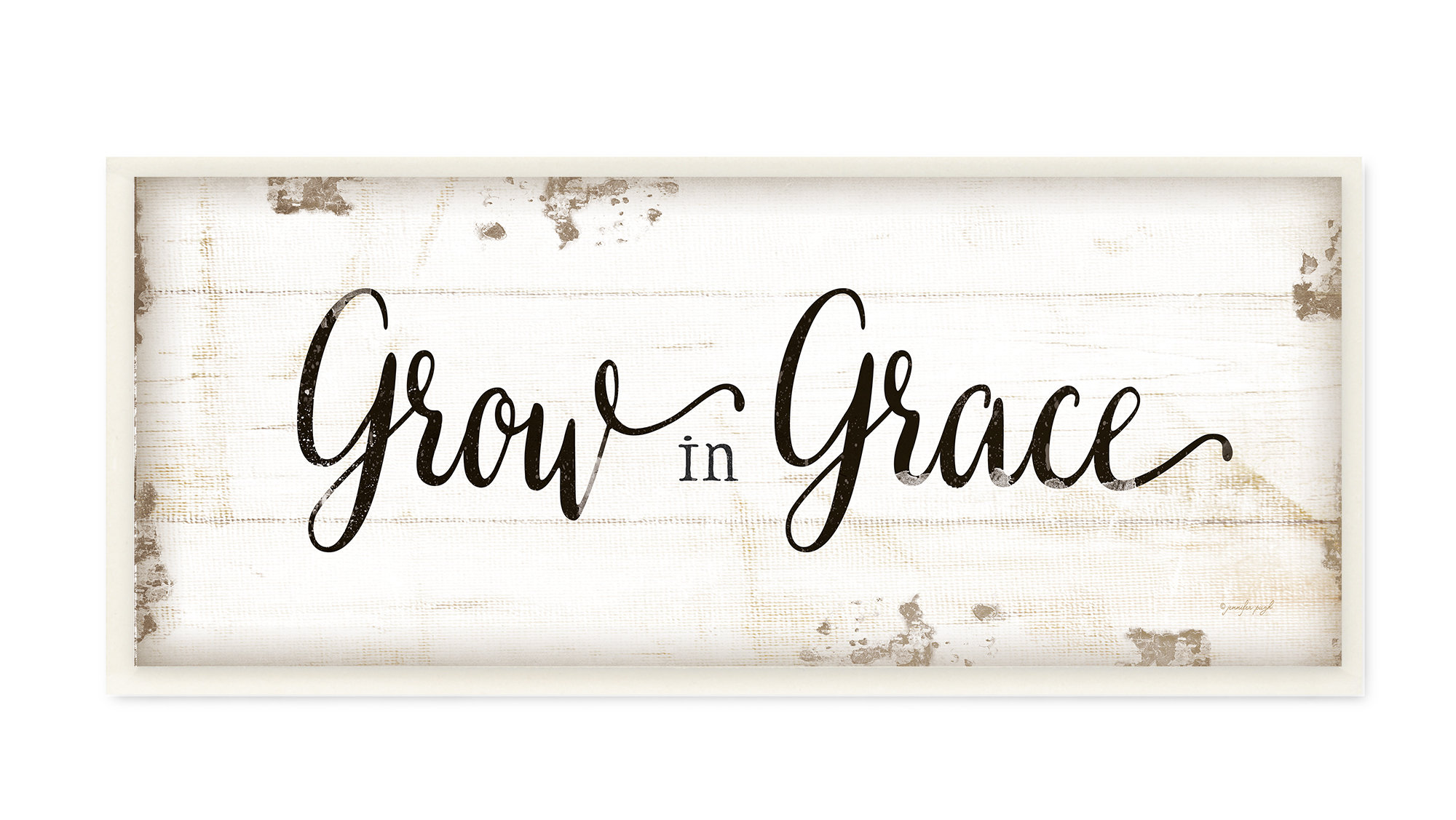 Gracie Oaks Grow In Grace Cursive Typography by Jennifer Pugh - Floater ...