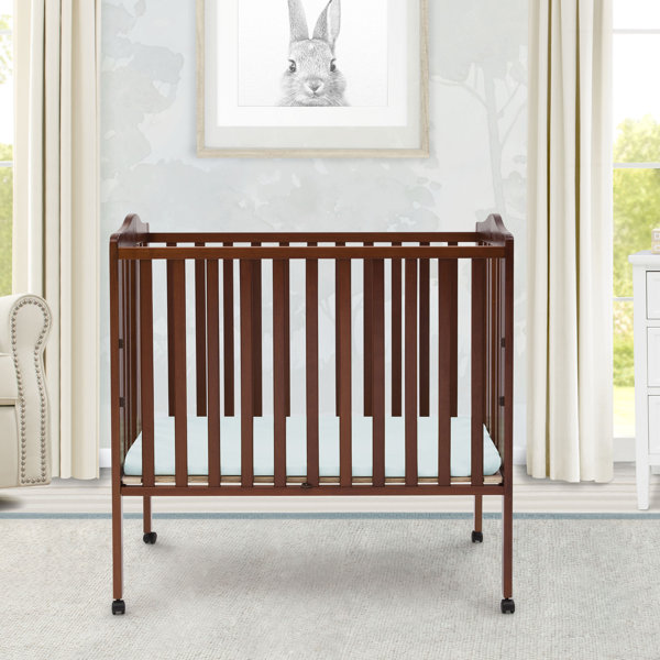 Delta Children Folding Mini Portable Crib with Mattress & Reviews | Wayfair