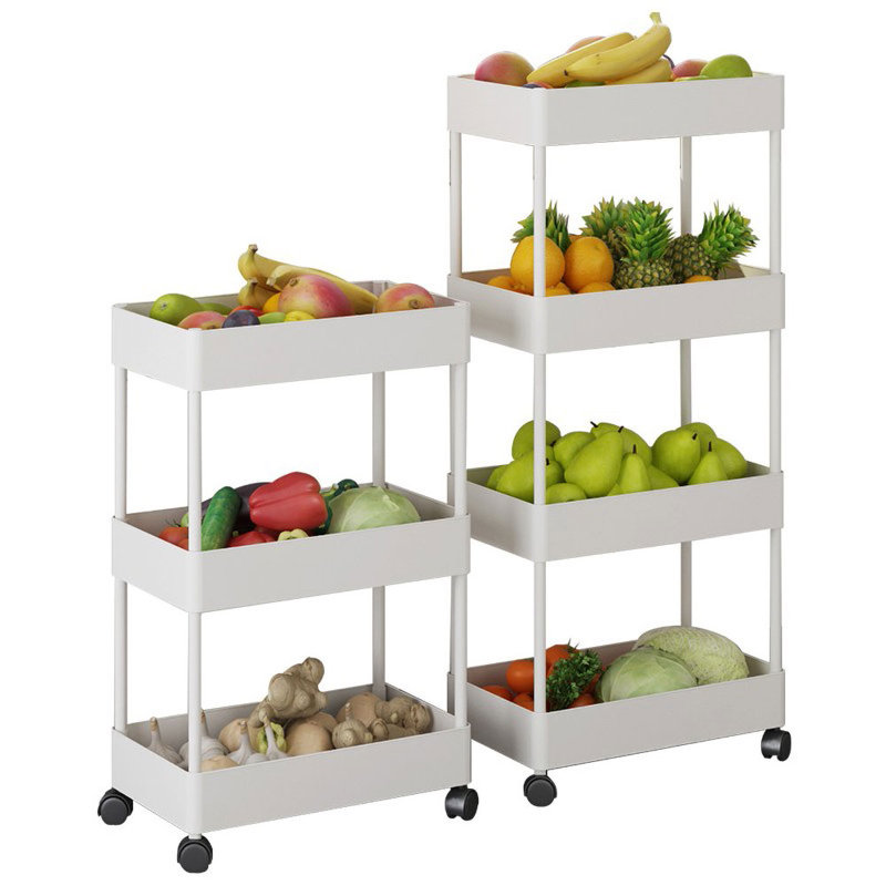 ZeroLife 4 Tier Slim Storage Cart Mobile Shelving Unit Organizer Slide ...