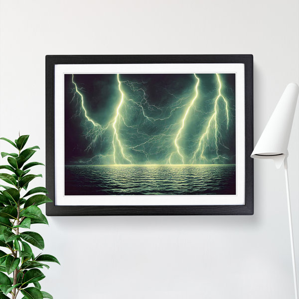 Latitude Run Contrasting Lightning Storm - Single Picture Frame Graphic ...