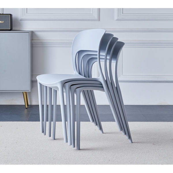 Ivy Bronx Stoker Stackable Plastic Chairs (CHA201) X 4 | Wayfair.co.uk