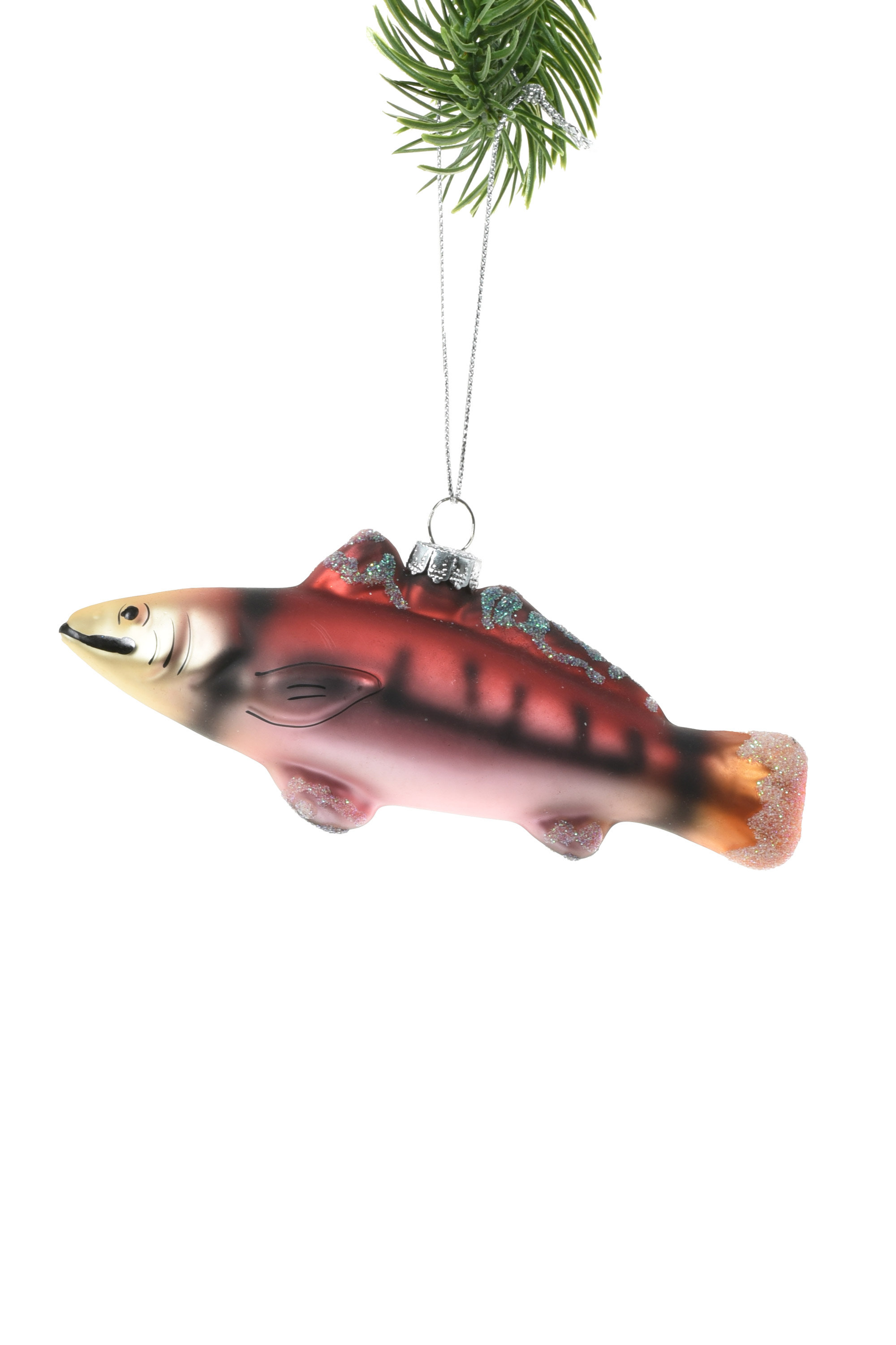 Starlight Collection Red Hanging Salmon Ornament (Pack Of 3) | Wayfair