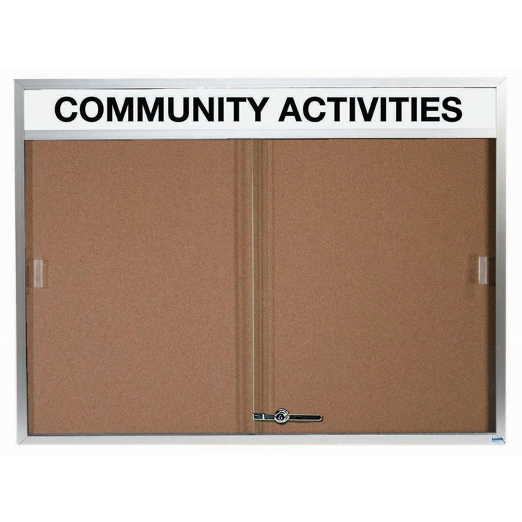 AARCO Enclosed Wall Mounted Bulletin Board | Wayfair