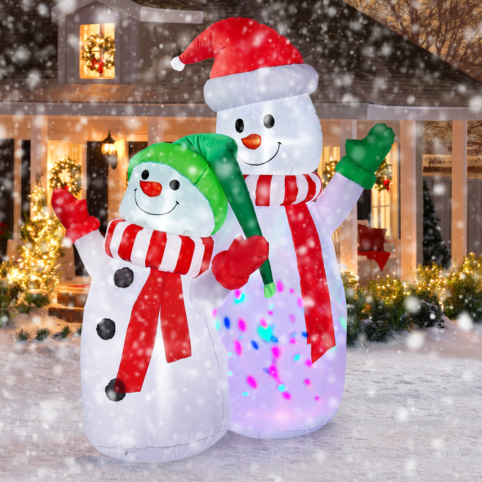 The Holiday Aisle® Christmas Snowman Blow-up Inflatable | Wayfair