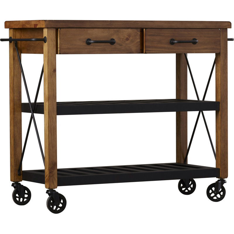 Williston Forge Ashwaubenon Wood Kitchen Cart & Reviews | Wayfair