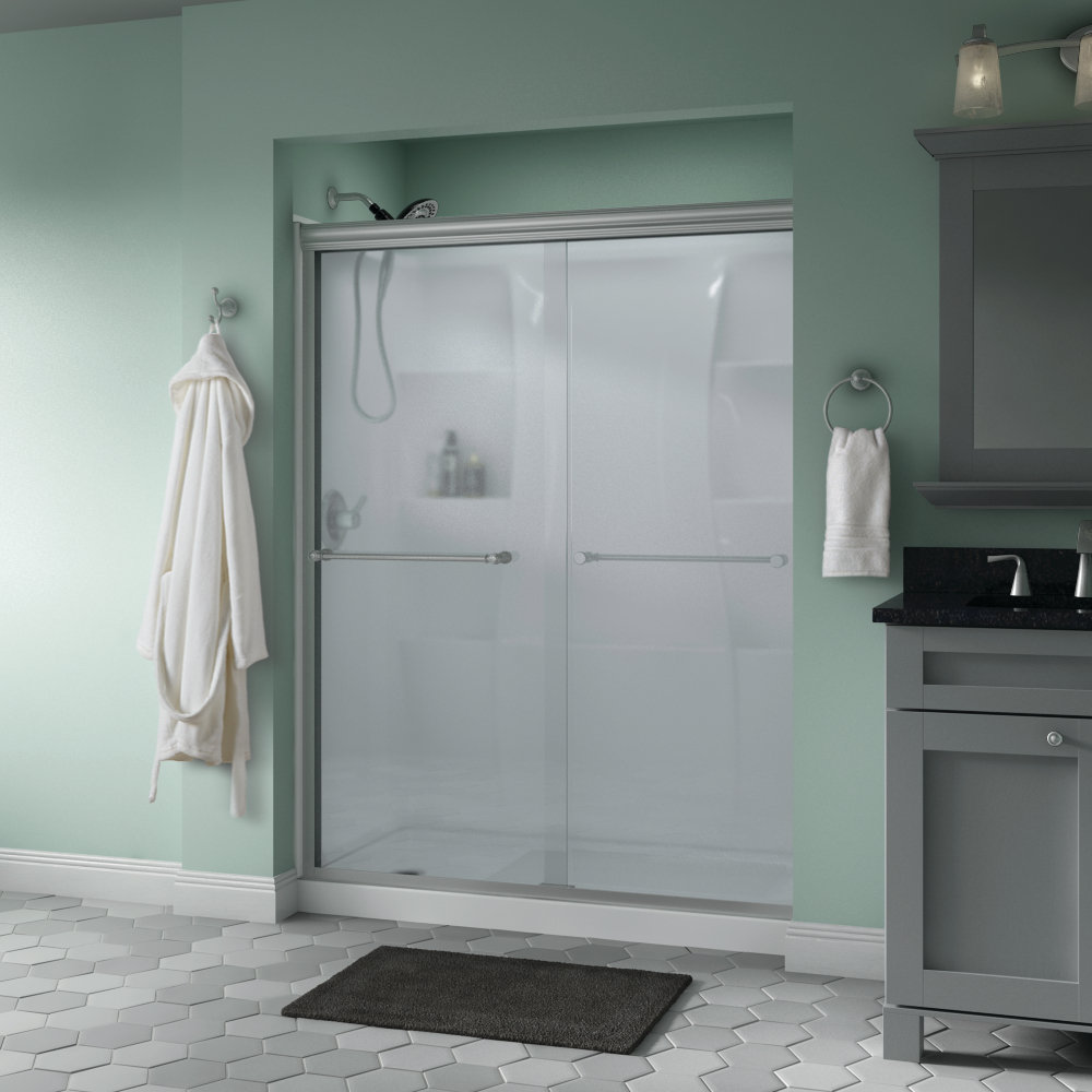 Delta Windemere 60 X 70 Semi Frameless Traditional Sliding Shower