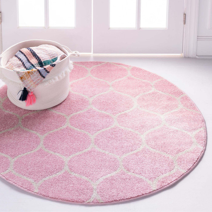 Bungalow Rose Llanet Performance Pink Rug & Reviews | Wayfair