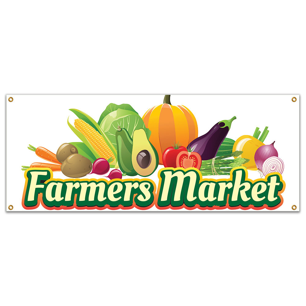 SignMission Farmers Market Banner | Wayfair