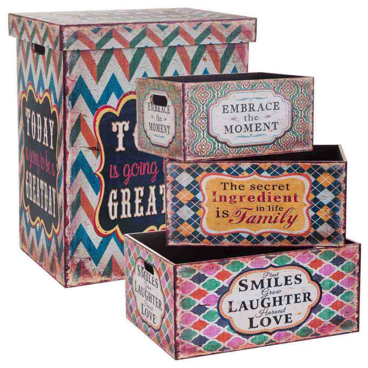 Maturi Manufactured Wood 4 Piece Box Set | Wayfair.co.uk