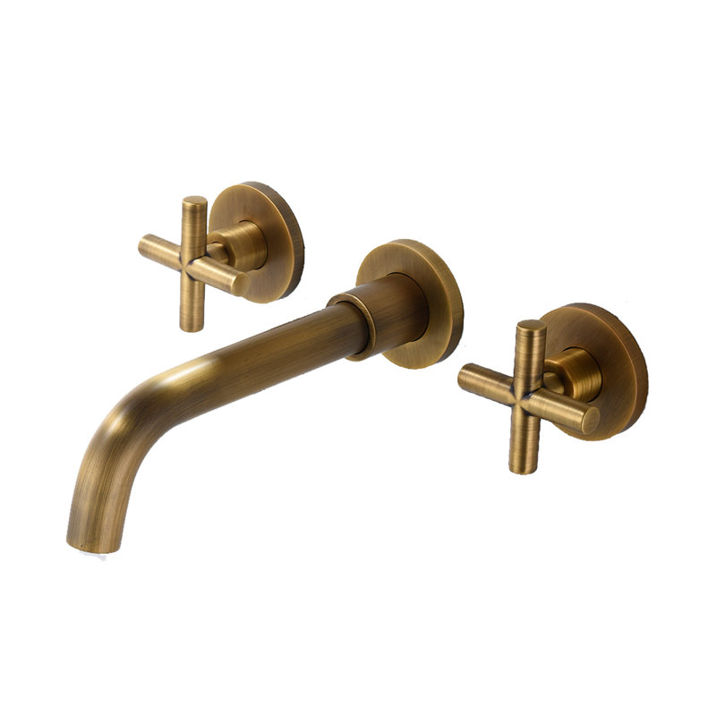 HHK HOME Wall Mounted Faucet 2-handle Bathroom Faucet | Wayfair