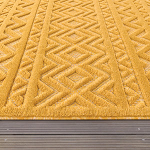 Union Rustic Jakius Yellow Indoor/Outdoor Rug | Wayfair