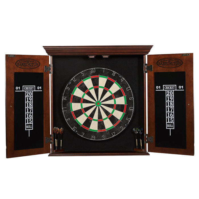Barrington Billiards Company Chatham Bristle Dartboard and Cabinet Set ...
