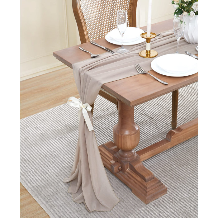 One Allium Way® Cheatom Rectangle Linen Table Runner & Reviews | Wayfair