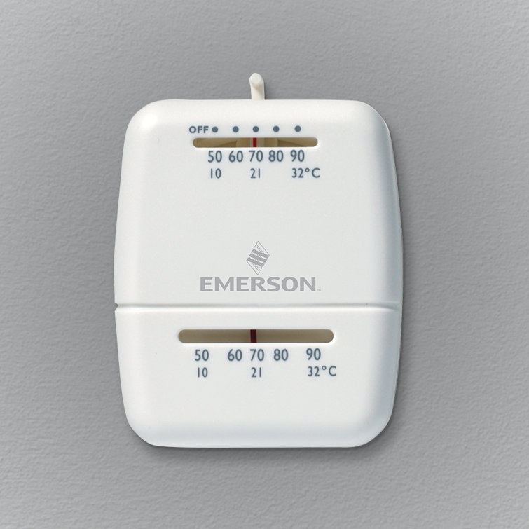 Emerson Thermostats White Non-Programmable Thermostat for Heating Only ...