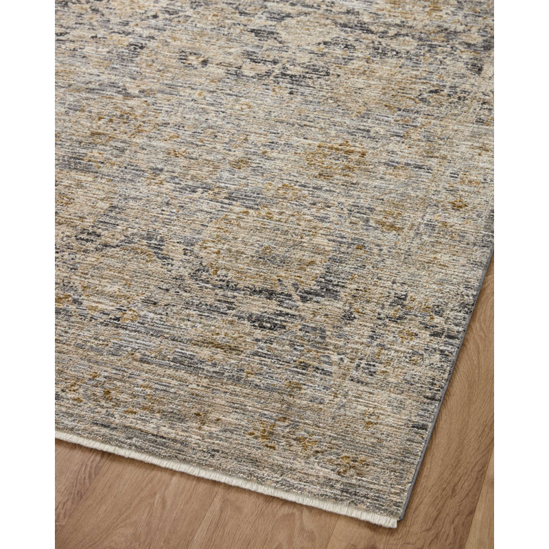 Jean Stoffer x Loloi Katherine Charcoal / Gold Area Rug & Reviews | Wayfair