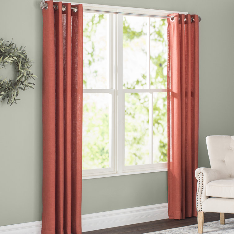 Mercury Row® Sickels Polyester Semi-Sheer Curtain Pair & Reviews | Wayfair
