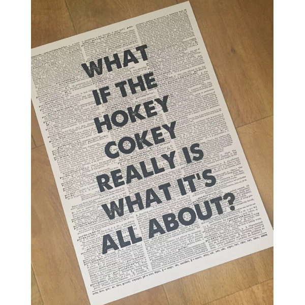 Maturi A3 Hokey Cokey Quote - Quirky Dictionary Print - Funny Wall Art ...