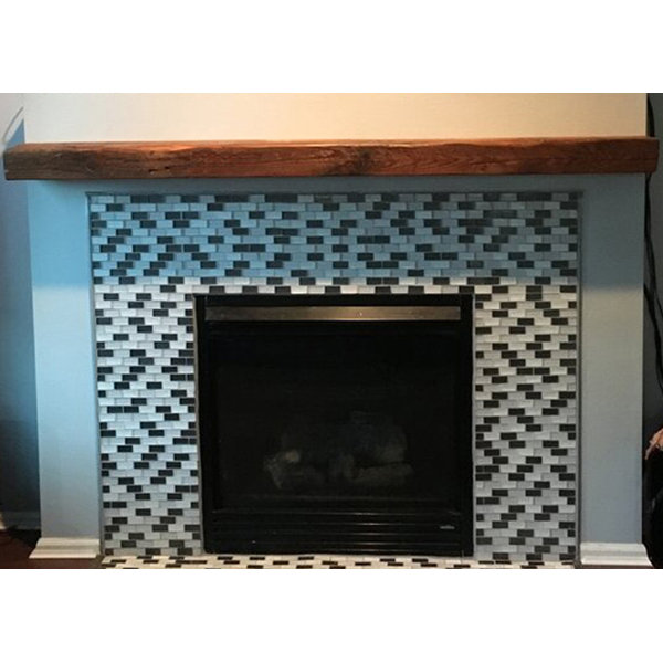 Creative Hardwoods Authentic Reclaimed Barn Beam Fireplace Mantel 4"H x ...