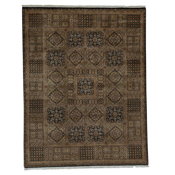 Bokara Rug Co., Inc. Hand-Knotted Dark Brown/Blue Rug | Wayfair