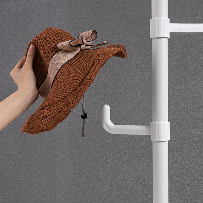 Rebrilliant Adjustable Laundry Pole Clothes Coat Hanger Diy Floor Free ...