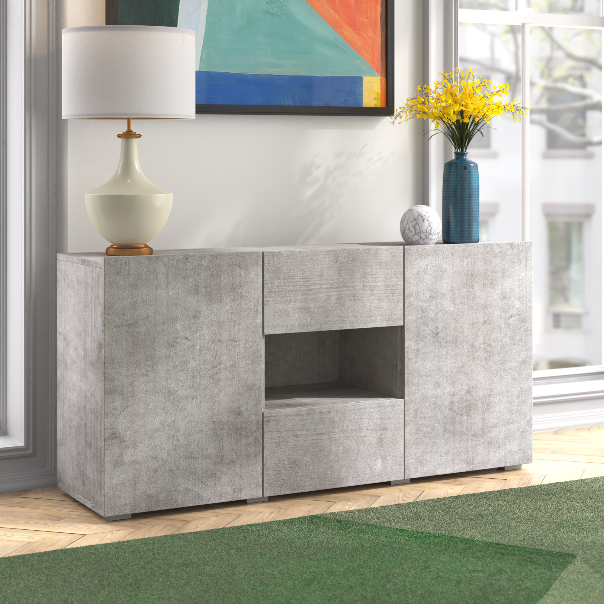 Mercury Row Hogans 137Cm Wide 1 Drawer Sideboard | Wayfair.co.uk