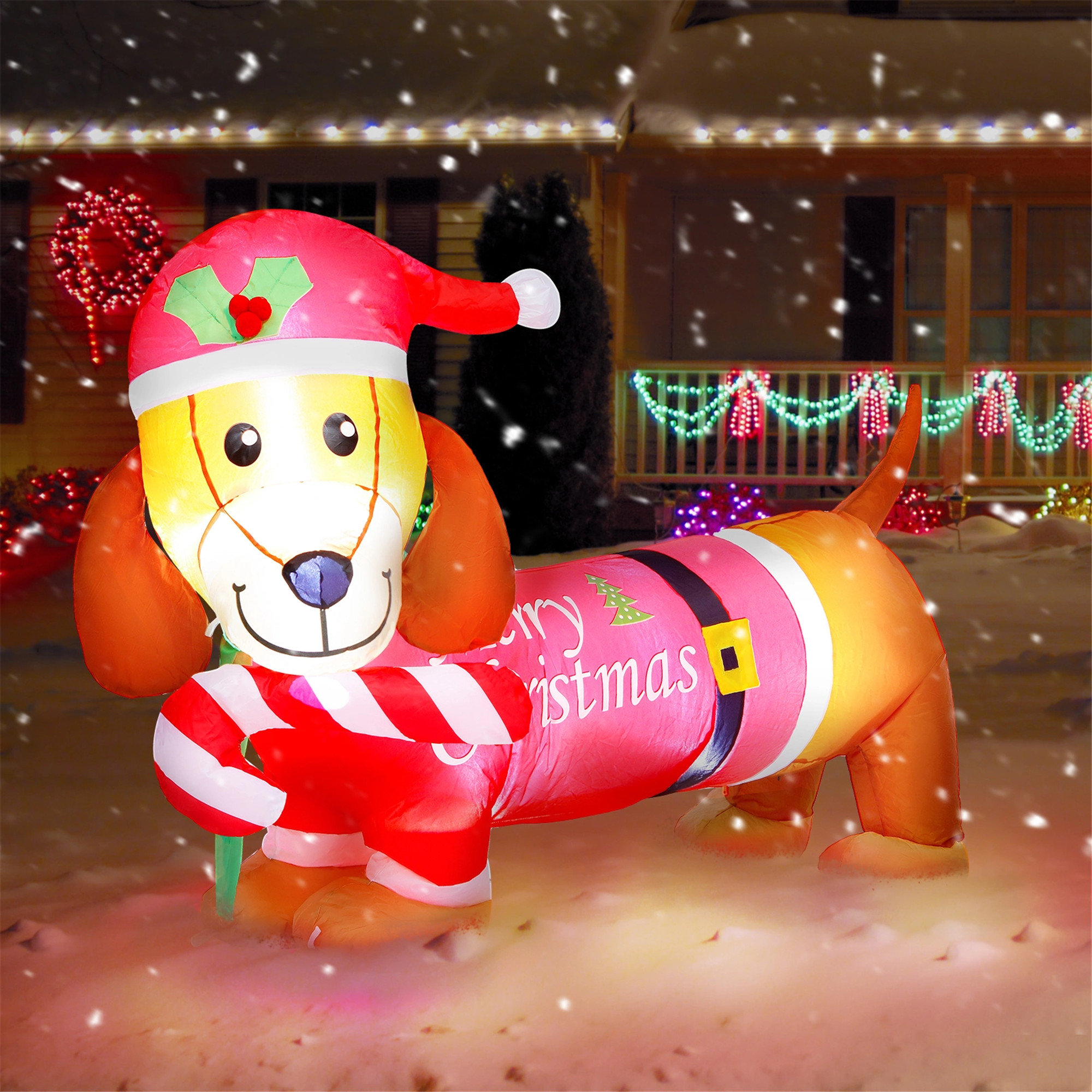 The Holiday Aisle® 5ft Christmas Inflatables Outdoor Decorations Blow