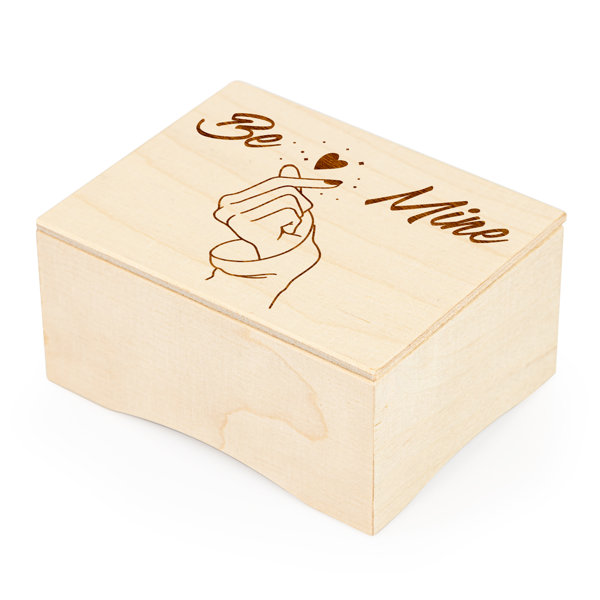 Marlow Home Co. Be Mine Written Wooden Music Box | Wayfair.co.uk