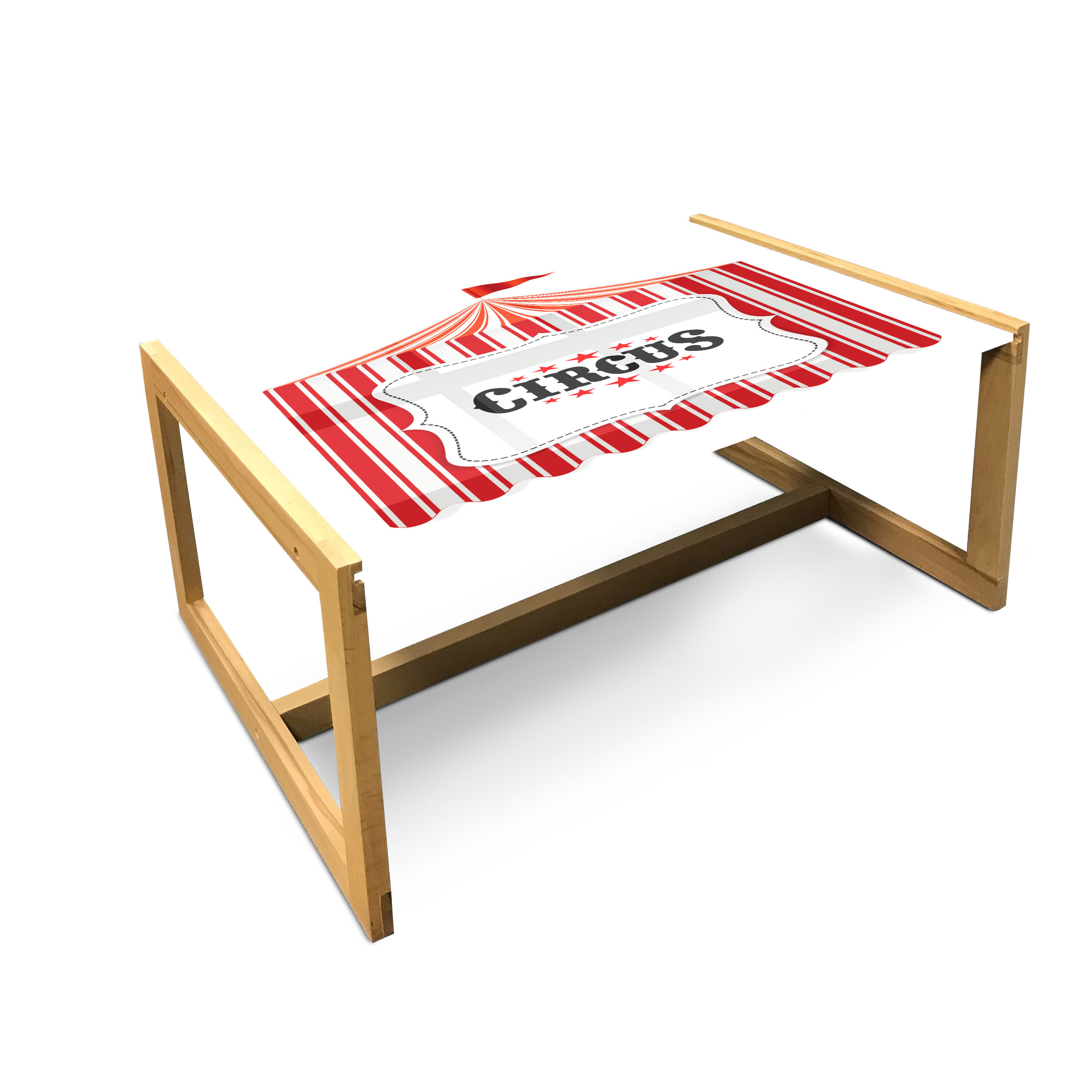East Urban Home Circus Coffee Table, Circus Tent Flagpole Classic Festival Joy Leisure Theme Art ...
