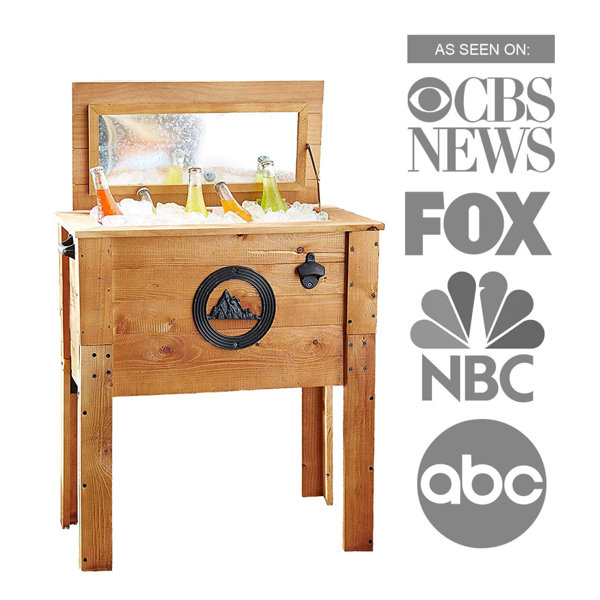 Backyard Expressions 45 Qt. Decorative Outdoor Rustic Mountain Cooler ...