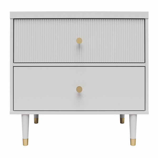 CosmoLiving by Cosmopolitan Elizabeth 2-Drawer Nightstand & Reviews ...